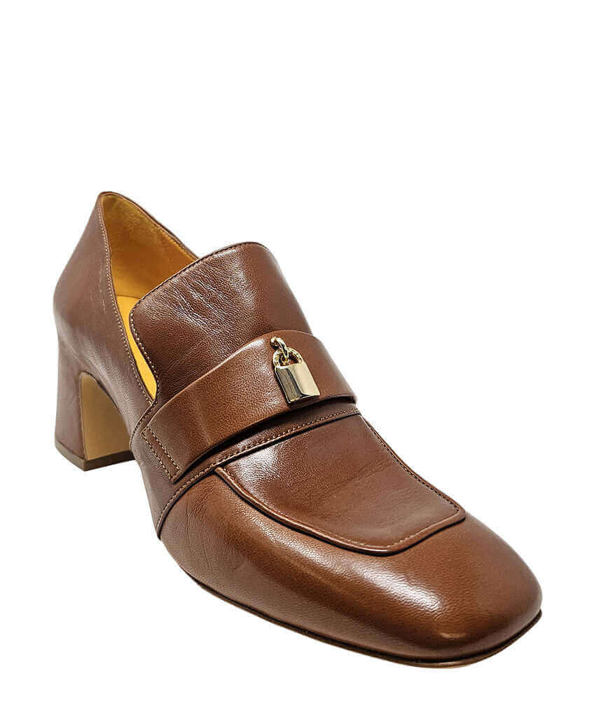 Madison Maison Tan Lock Heel Loafer – Madison Beverly Hills