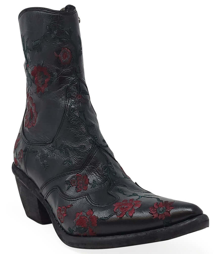 Madison Maison Leather Embroidered Ankle Boot – MADISON MAISON